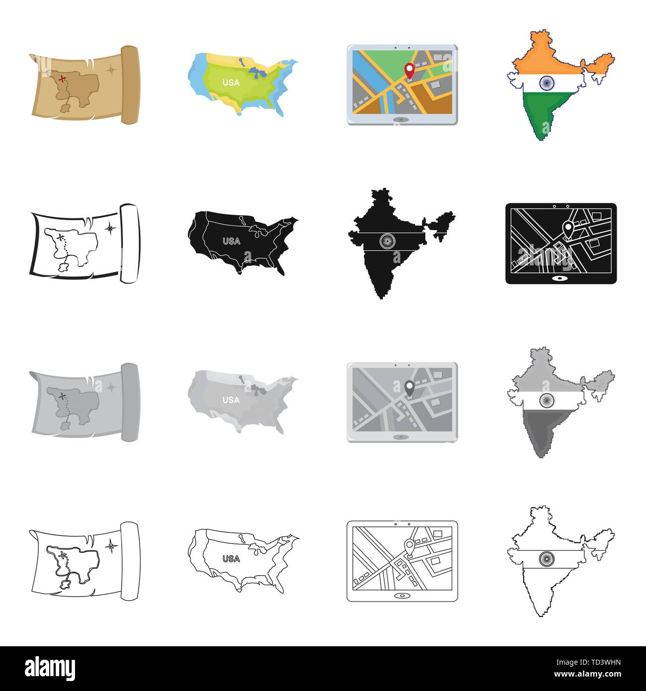 Vector design of middle and east symbol. Collection of middle and ...