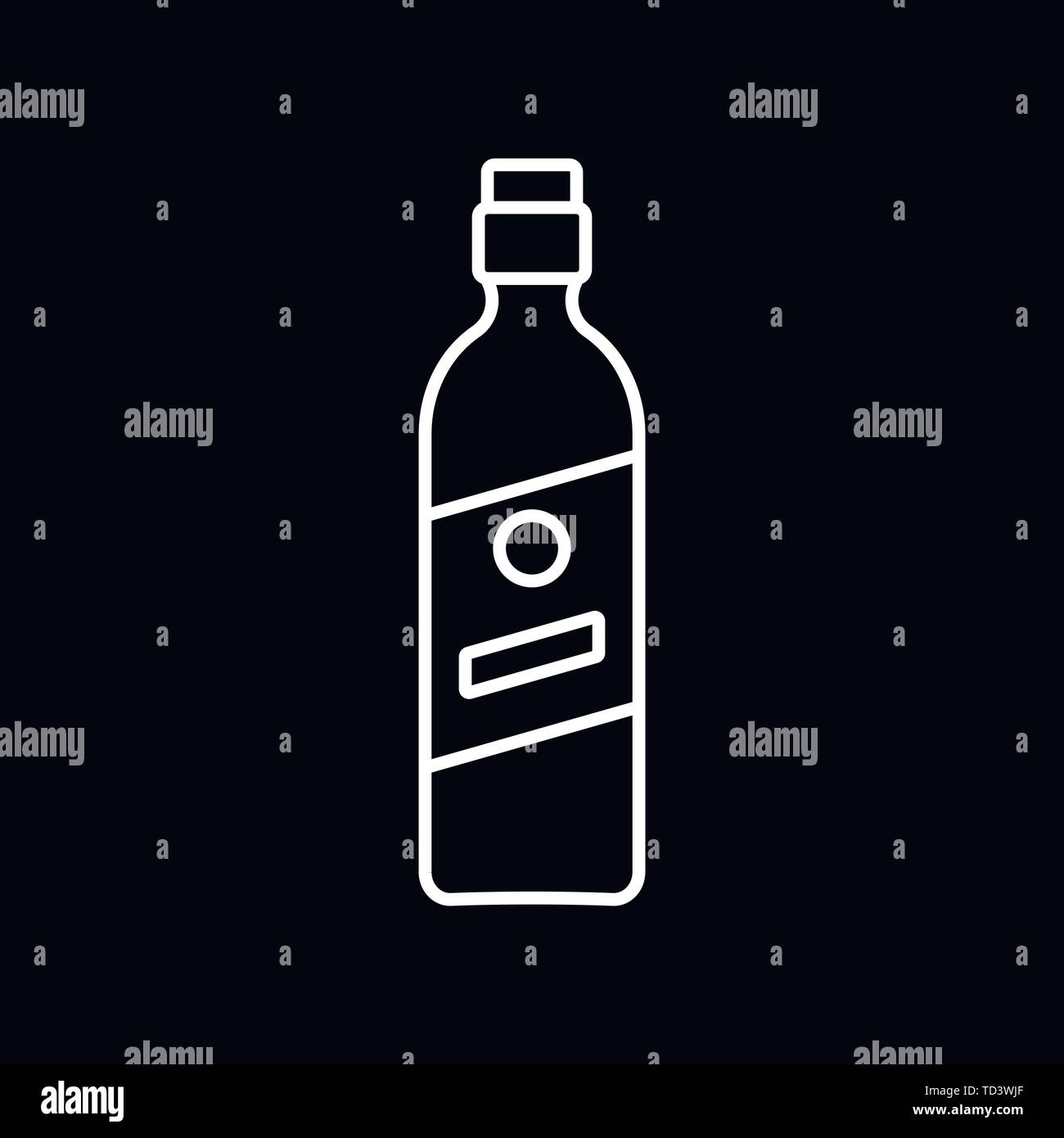 Plastic bottle line solid Stock Vector Images - Alamy