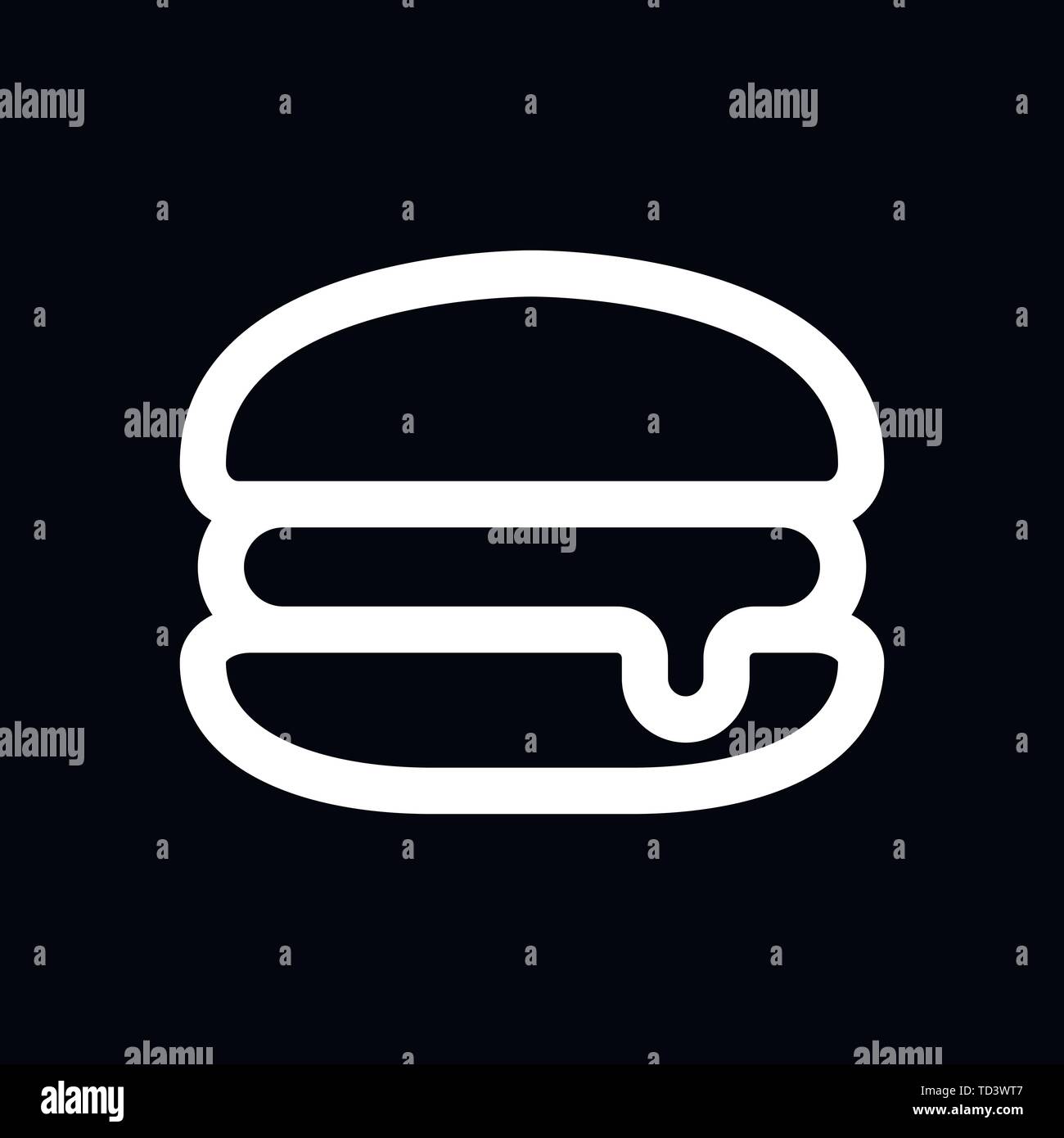 Burger icon. Vector of fast food set for UI and UX, website or mobile ...
