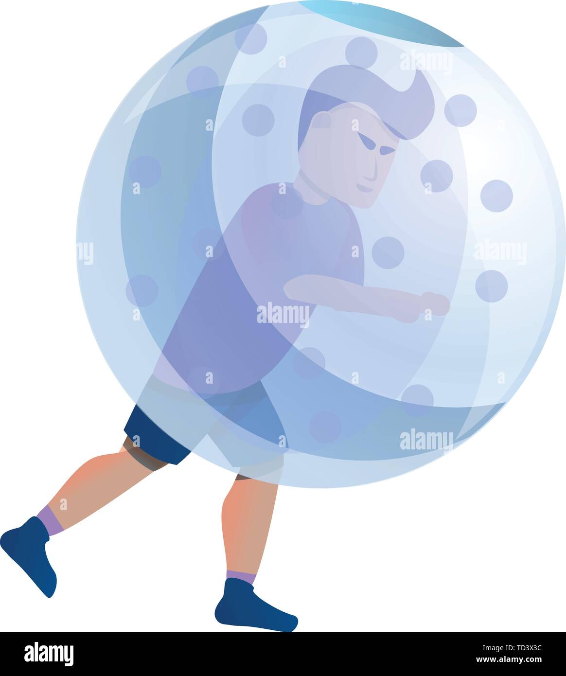 Zorb soccer player icon. Cartoon of zorb soccer player vector icon for ...