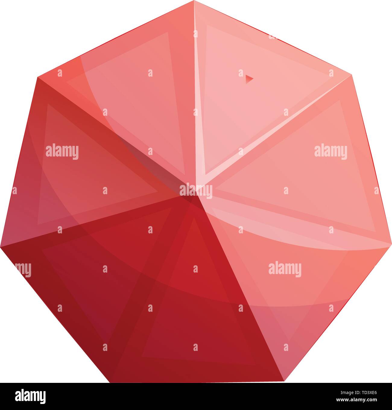Magic red crystal icon. Cartoon of magic red crystal vector icon for ...