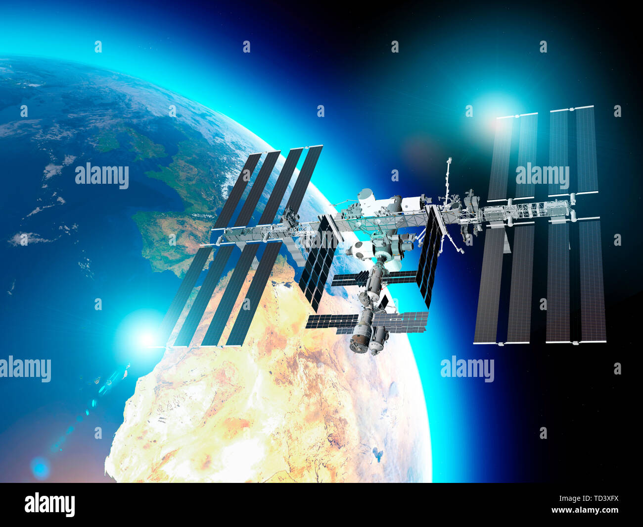 The international space station is the largest artificial body in orbit ...