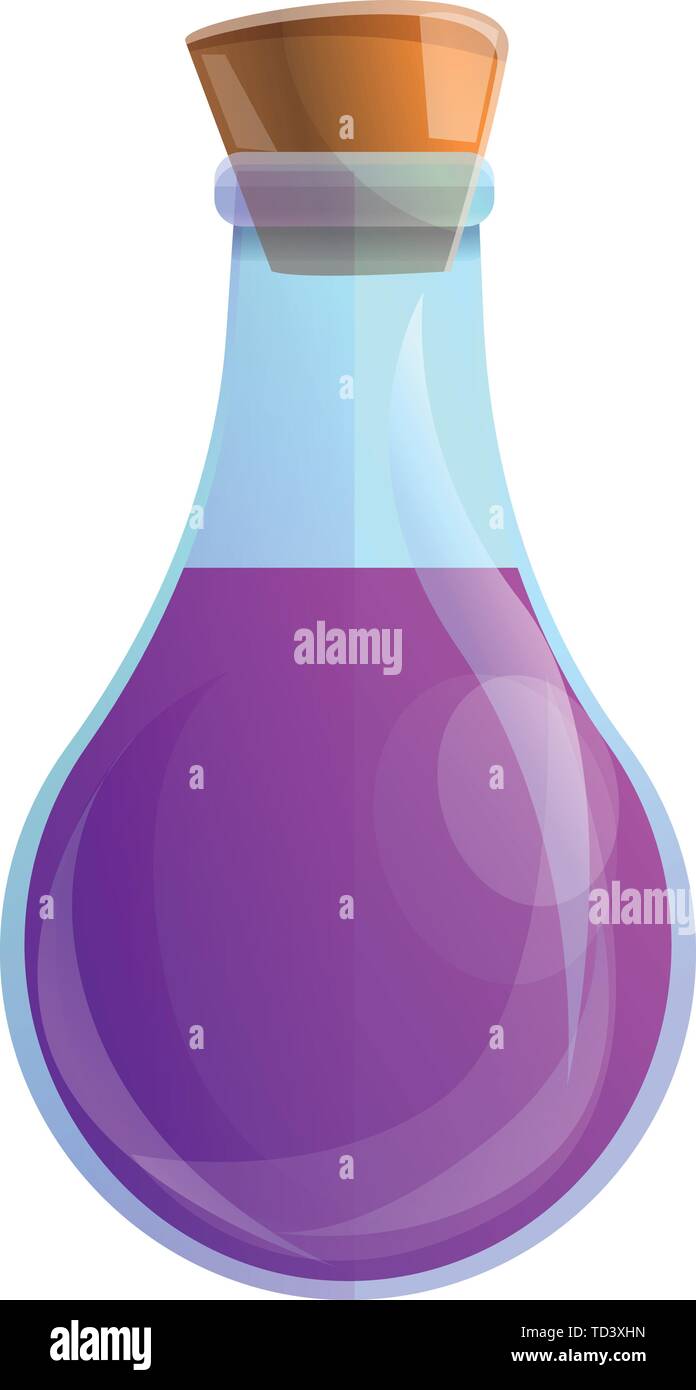 Purple magic potion icon. Cartoon of purple magic potion vector icon ...
