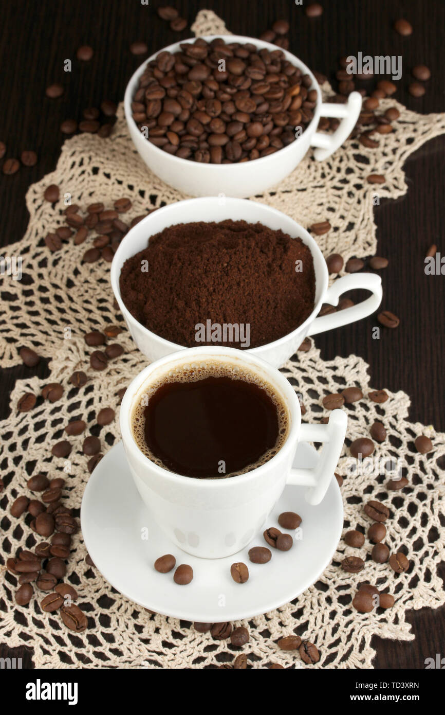 Three types coffee hi-res stock photography and images - Alamy