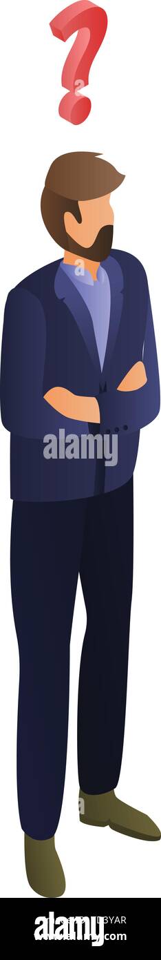 3d illustration man question mark Stock Vector Images - Alamy