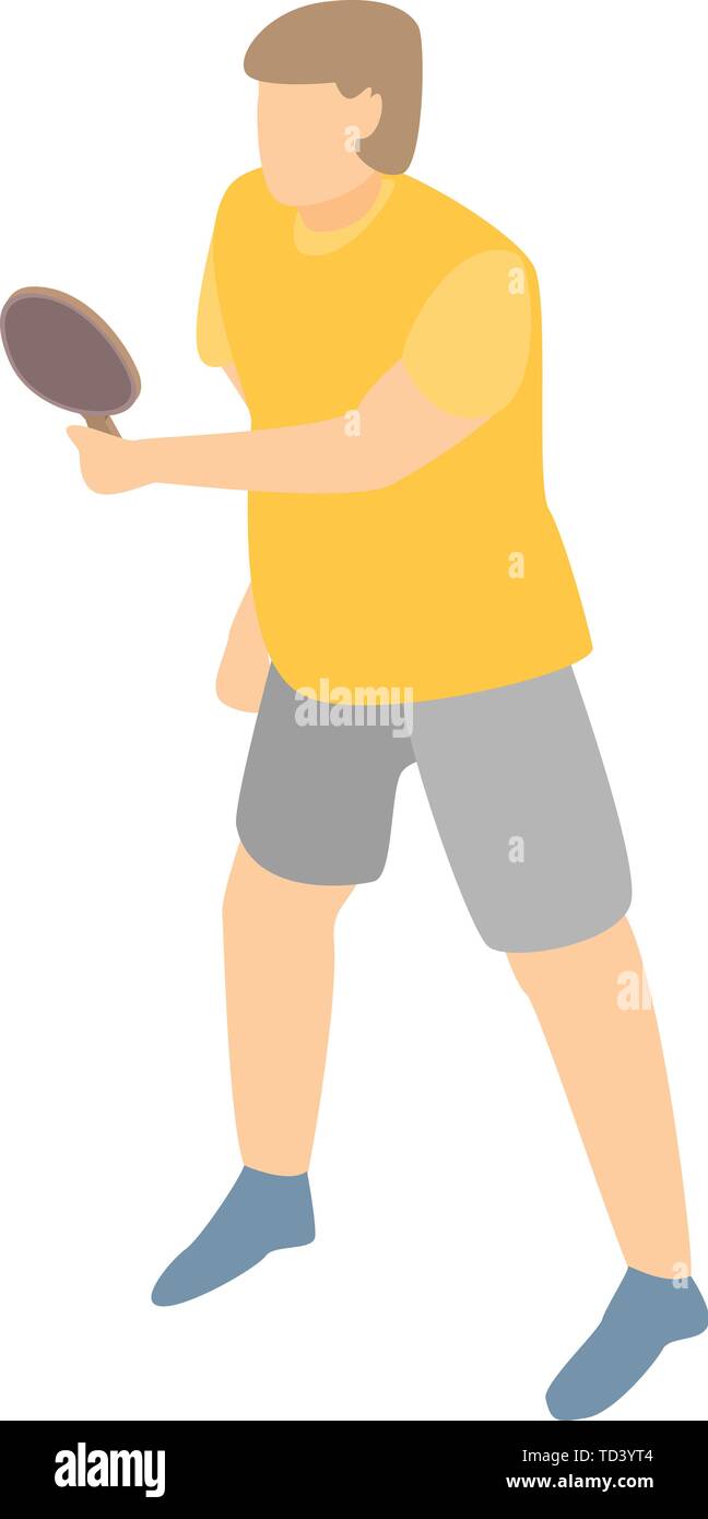 Table tennis player icon, isometric style Stock Vector Image & Art - Alamy