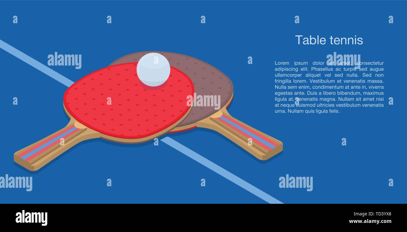 Table tennis concept banner, isometric style Stock Vector Image & Art ...