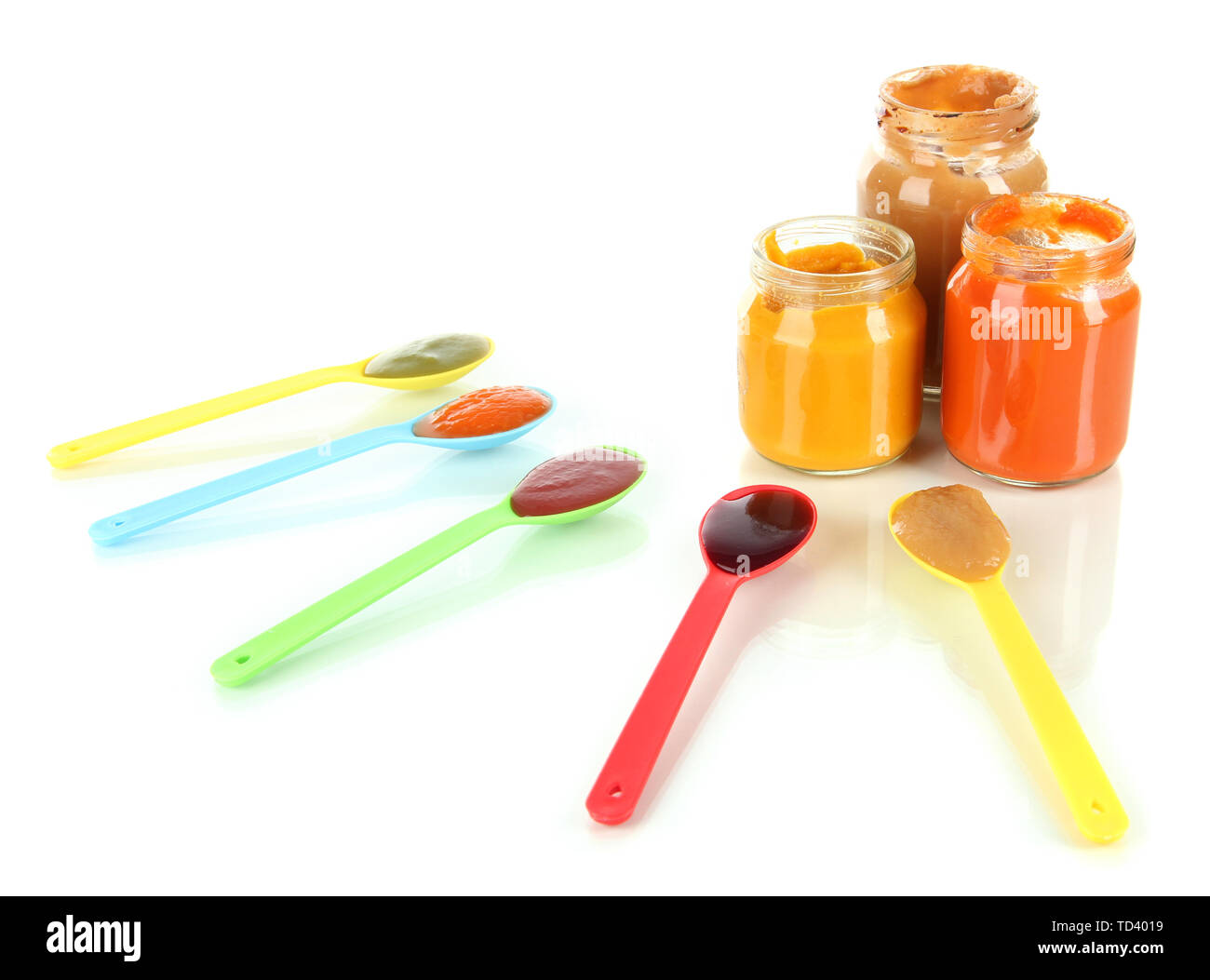 Baby puree isolated on white Stock Photo - Alamy