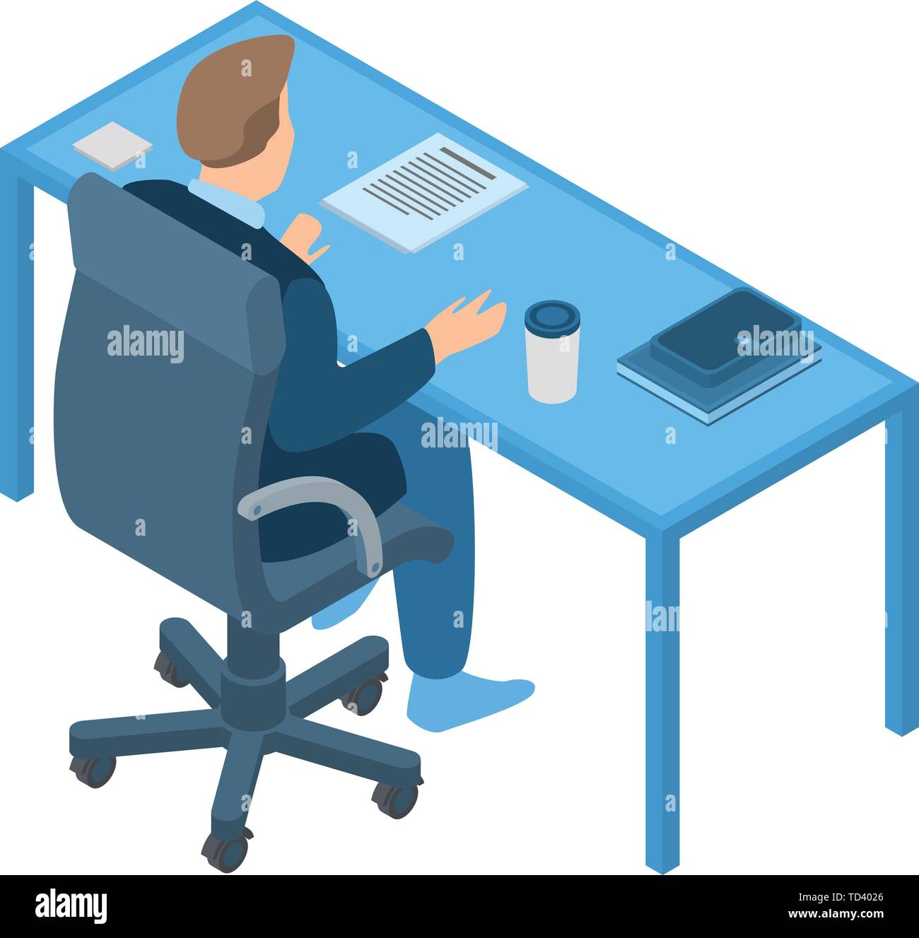 Office worker icon, isometric style Stock Vector Image & Art - Alamy