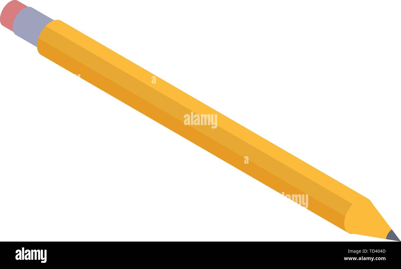 Yellow pencil icon, isometric style Stock Vector Image & Art - Alamy