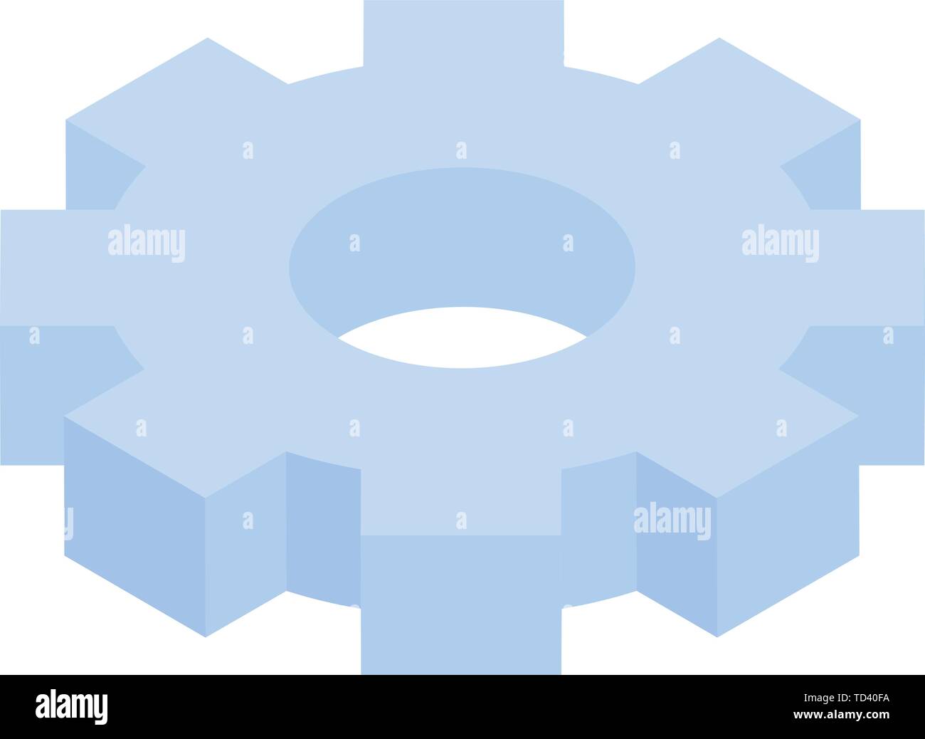 Blue gear icon, isometric style Stock Vector Image & Art - Alamy
