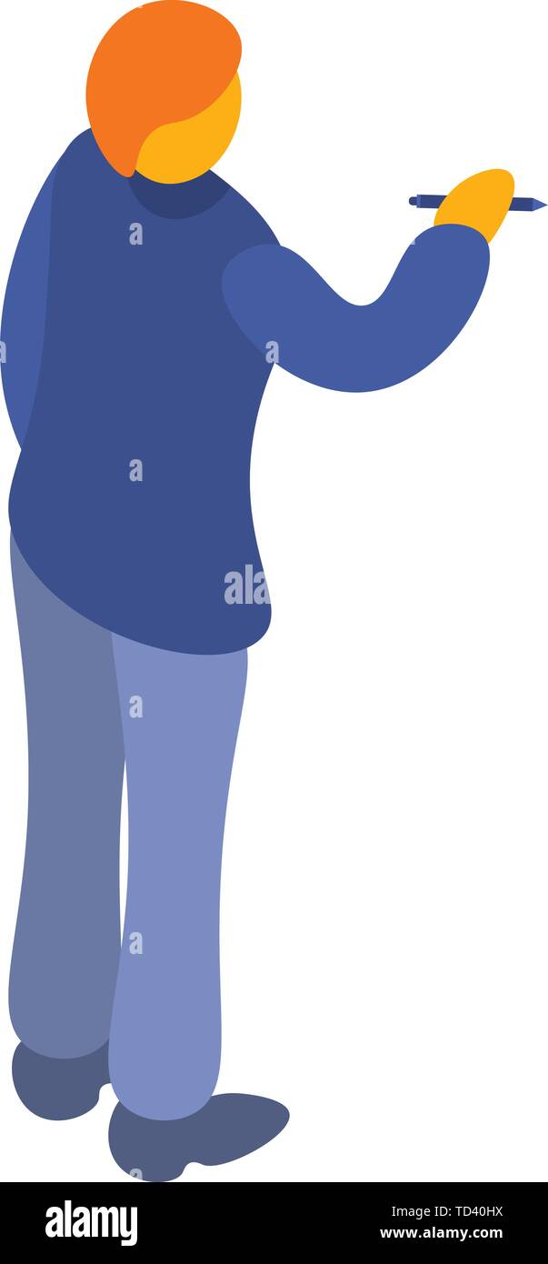 One man writing hand pen Stock Vector Images - Alamy