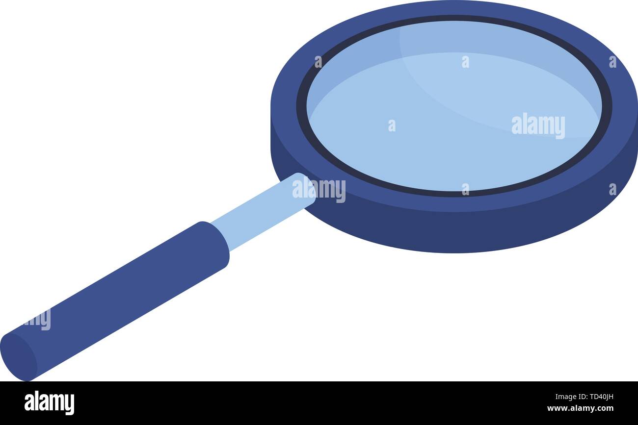 Magnifying blue 3d loupe Stock Vector Images - Alamy