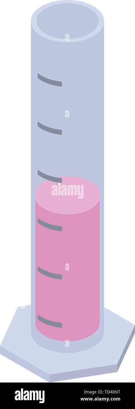 Pink test tube icon, isometric style Stock Vector Image & Art - Alamy