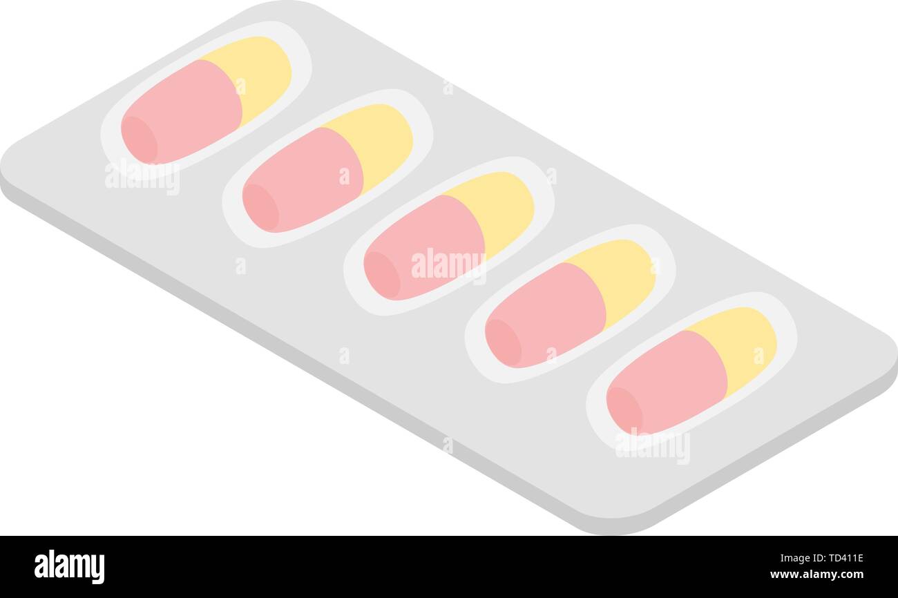 Capsule package icon, isometric style Stock Vector Image & Art - Alamy
