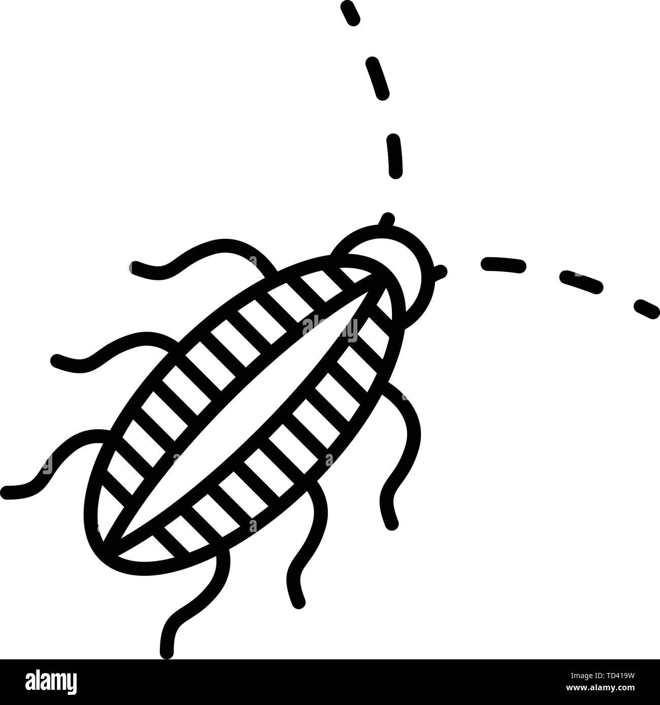 Striped cockroach icon, outline style Stock Vector Image & Art - Alamy
