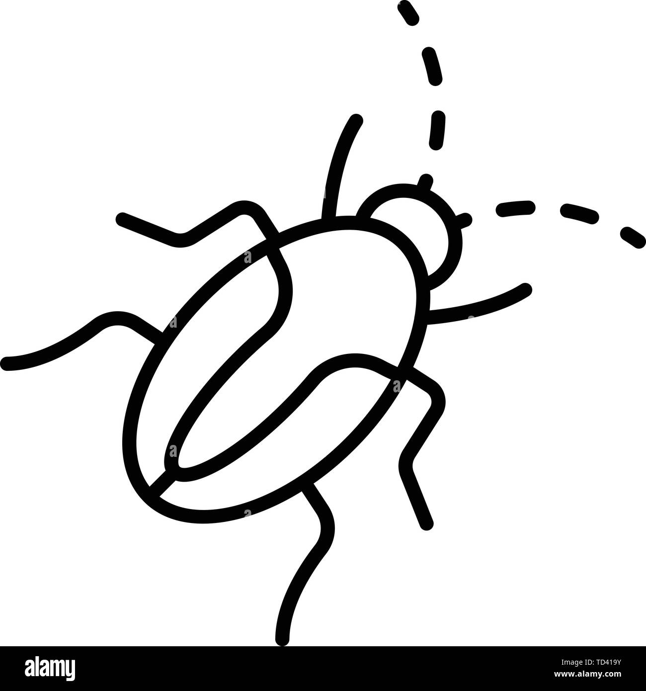 Insect cockroach icon, outline style Stock Vector Image & Art - Alamy