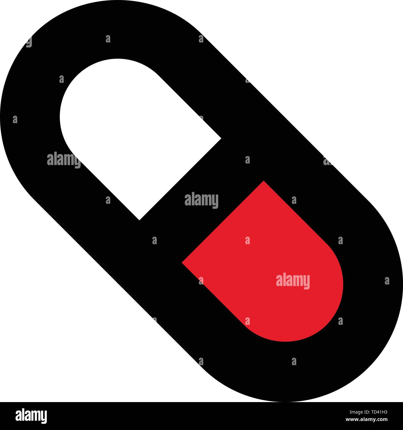 Red white capsule icon, outline style Stock Vector Image & Art - Alamy