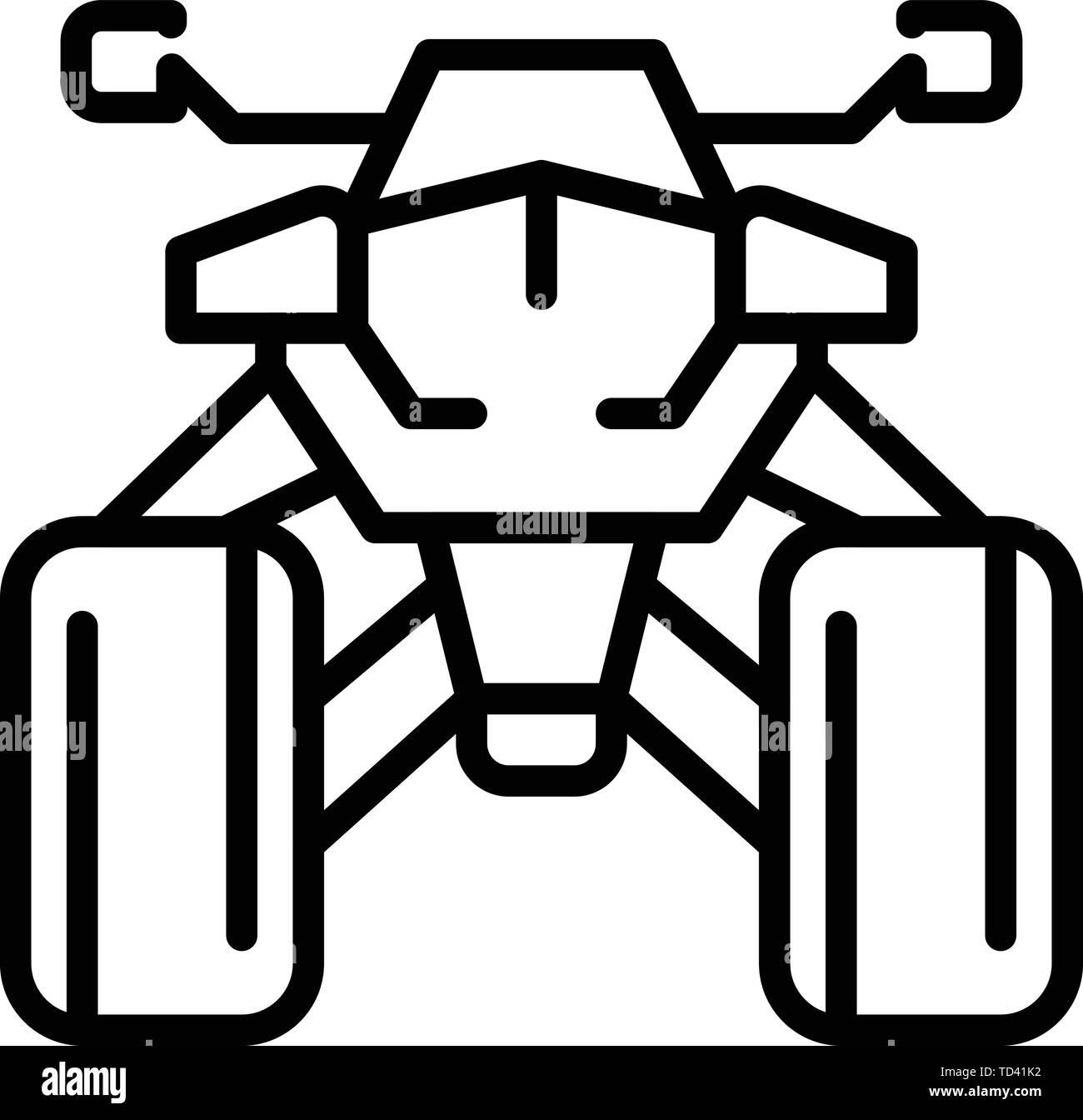 Front quad bike icon, outline style Stock Vector Image & Art - Alamy