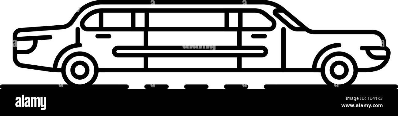 Limousine icon, outline style Stock Vector Image & Art - Alamy