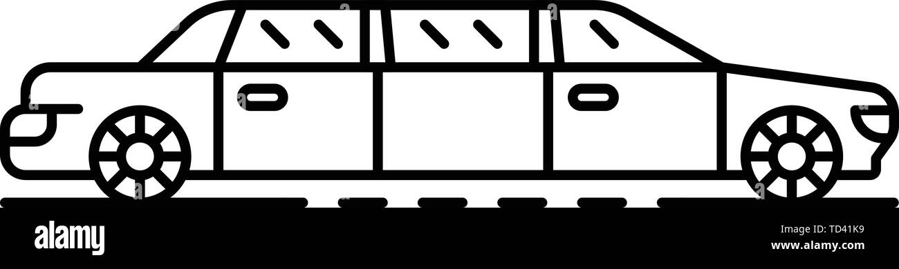 Limousine car icon, outline style Stock Vector Image & Art - Alamy