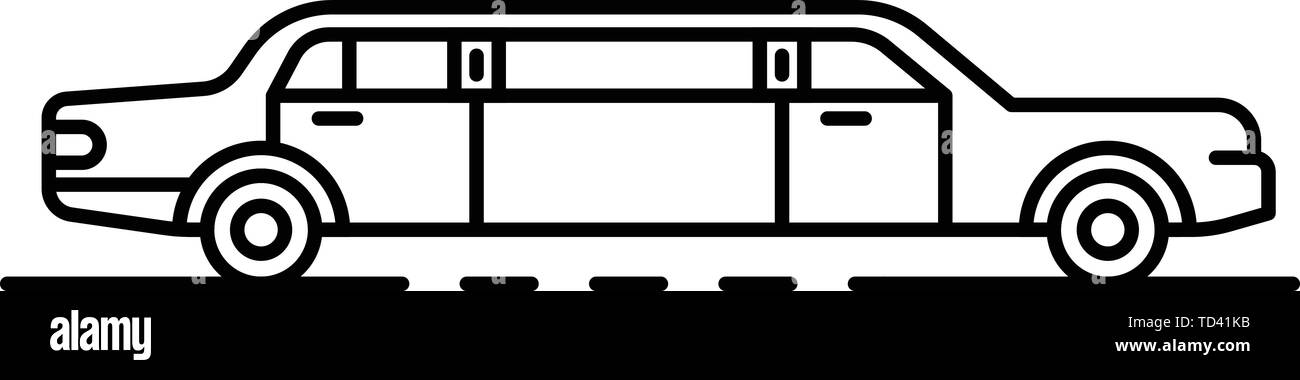 Luxury limousine icon, outline style Stock Vector Image & Art - Alamy