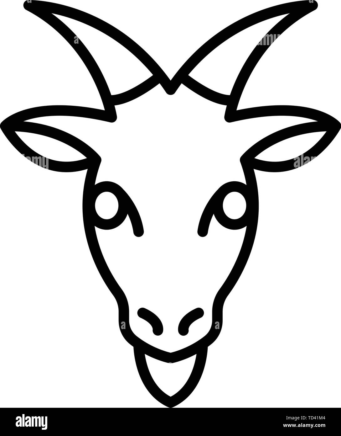 Funny goat icon, outline style Stock Vector Image & Art - Alamy