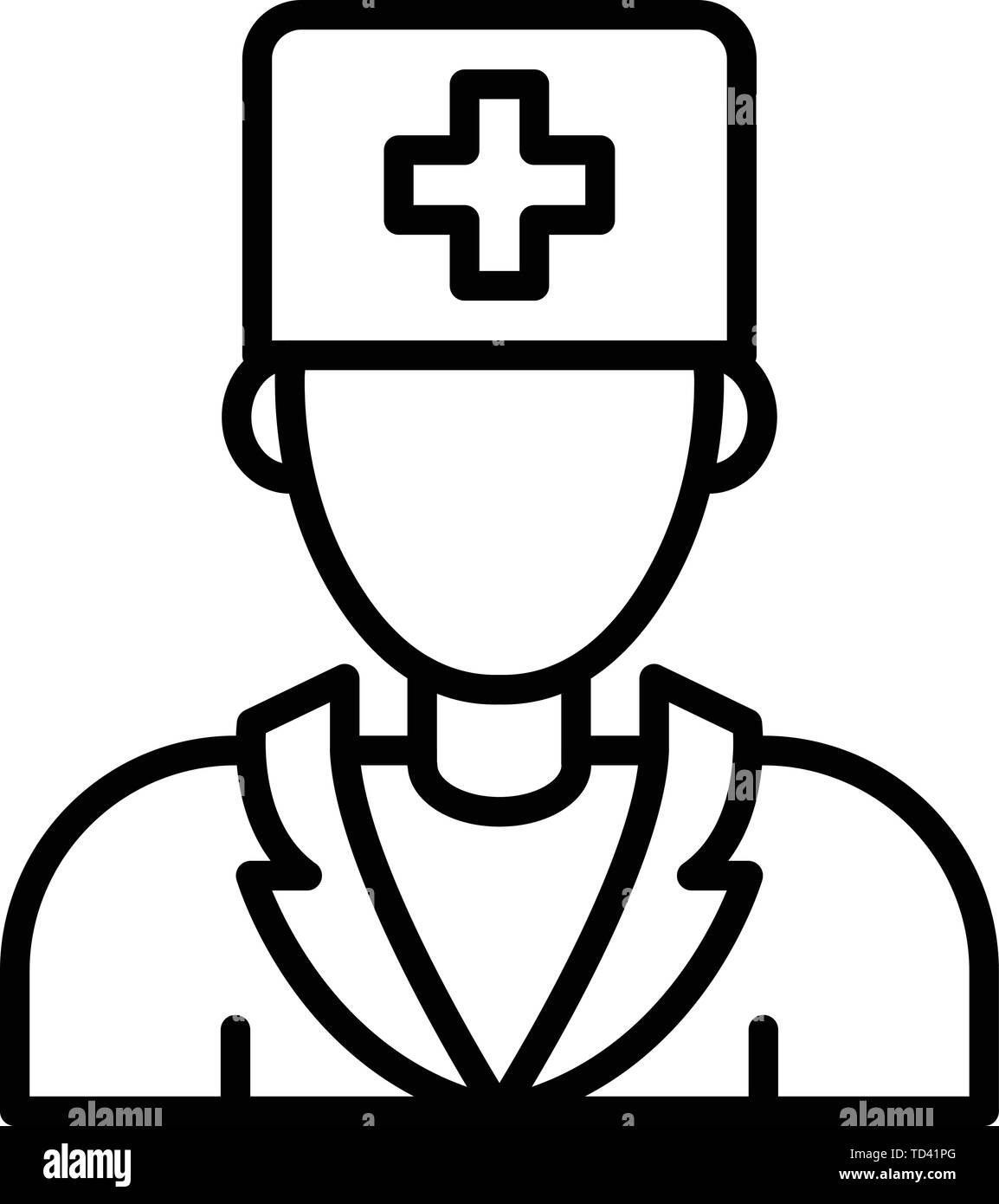 Doctor icon, outline style Stock Vector Image & Art - Alamy
