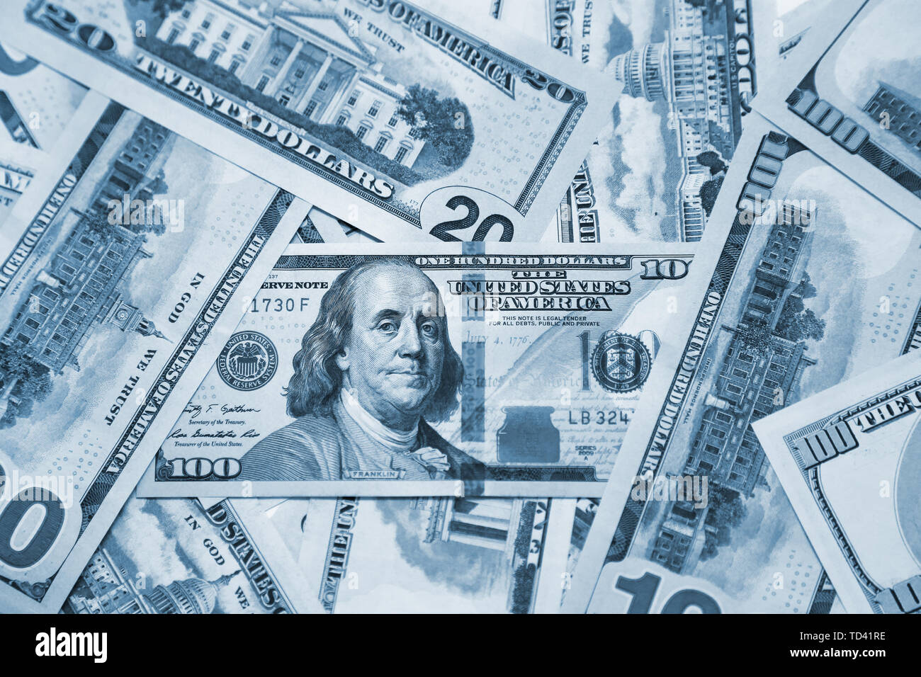 Money background with closeup of American Dollars Stock Photo - Alamy