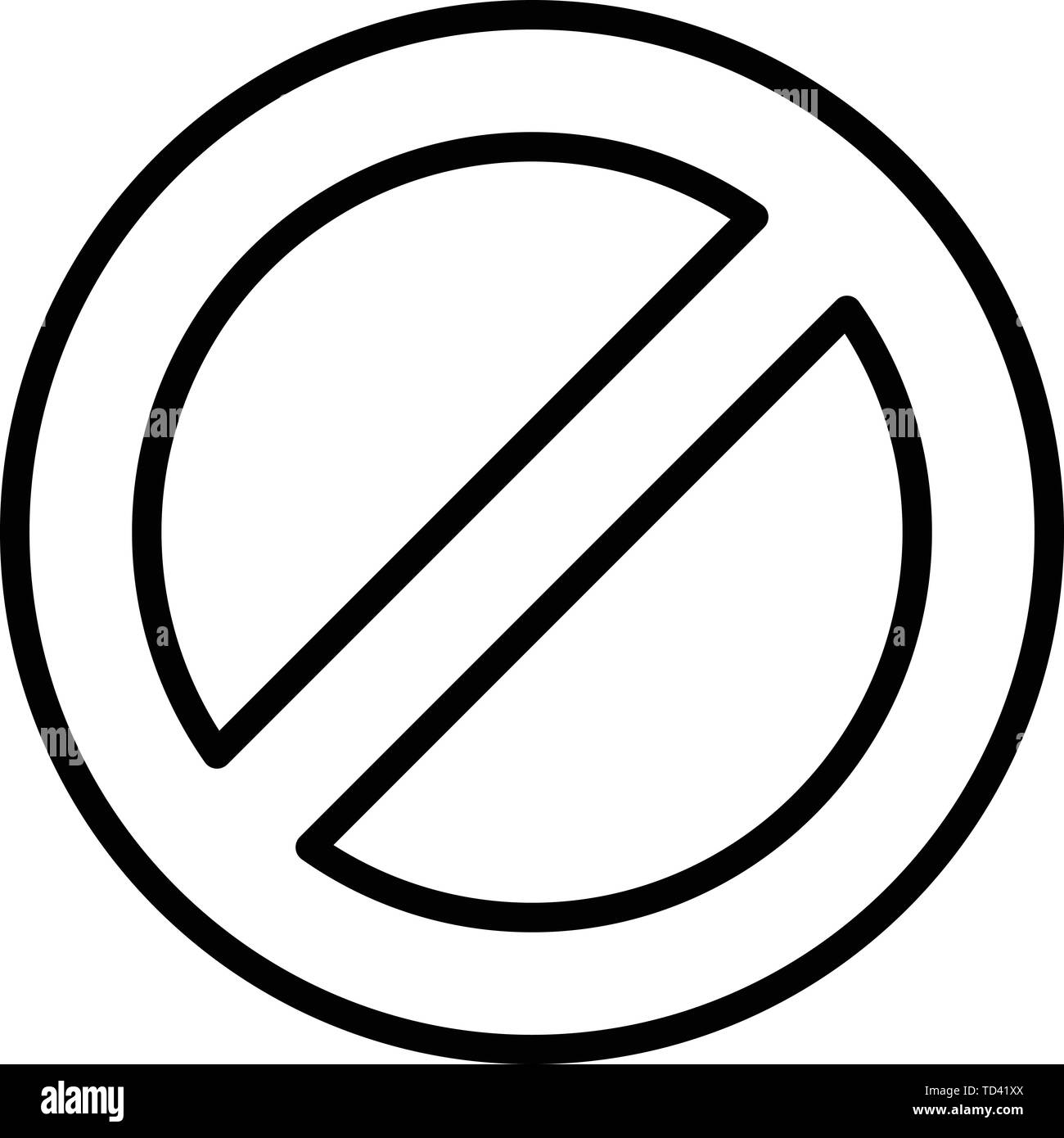 Restricted circle icon, outline style Stock Vector Image & Art - Alamy