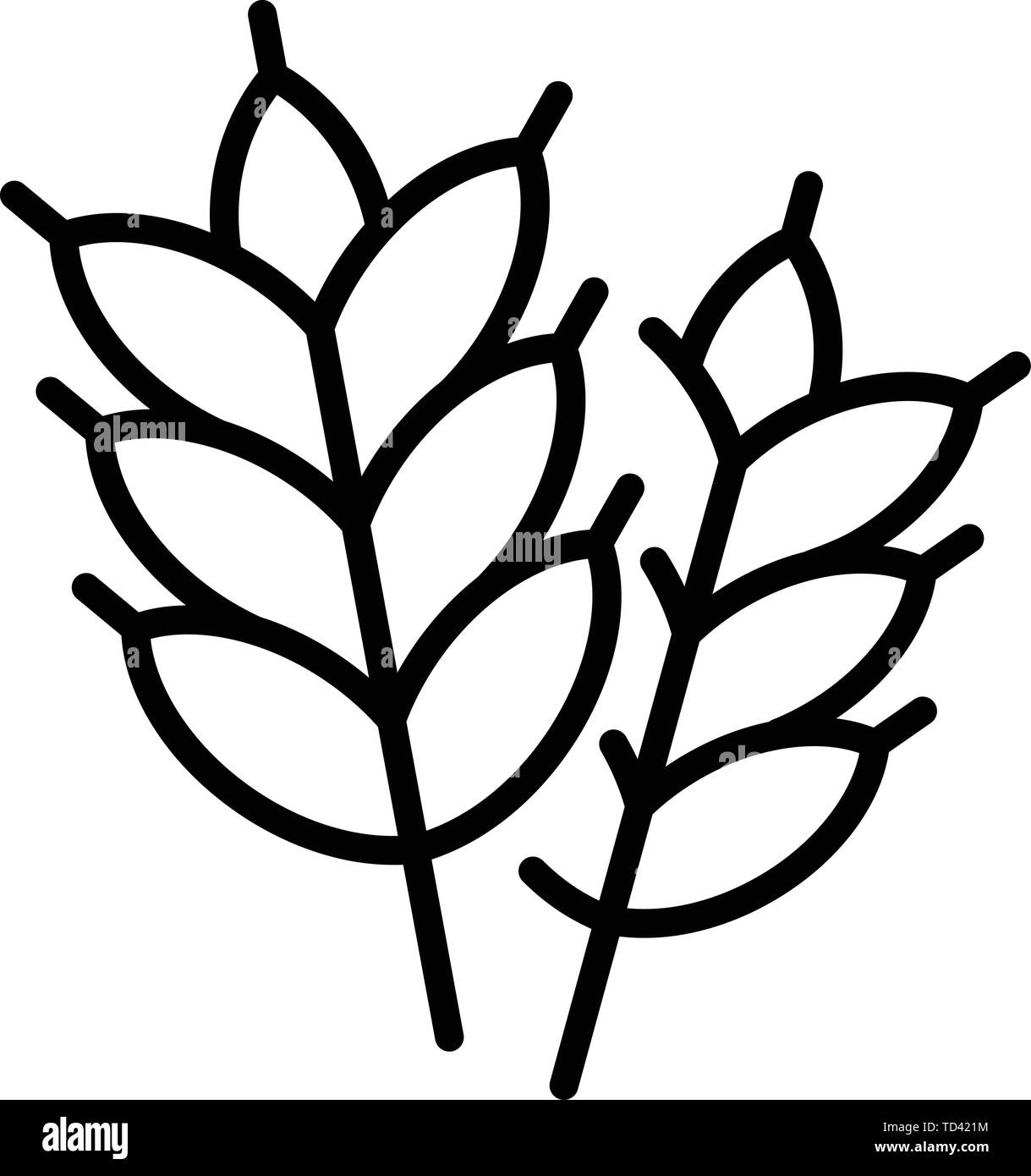 Wheat plant icon, outline style Stock Vector Image & Art - Alamy