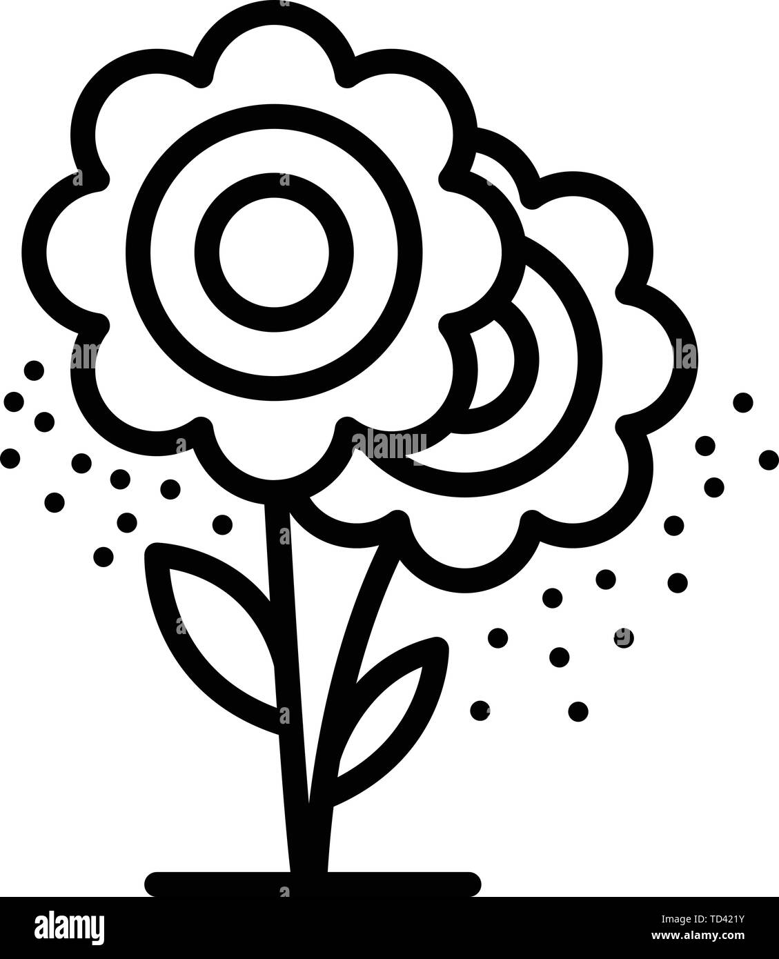 Allergy flower illustration vector Black and White Stock Photos ...