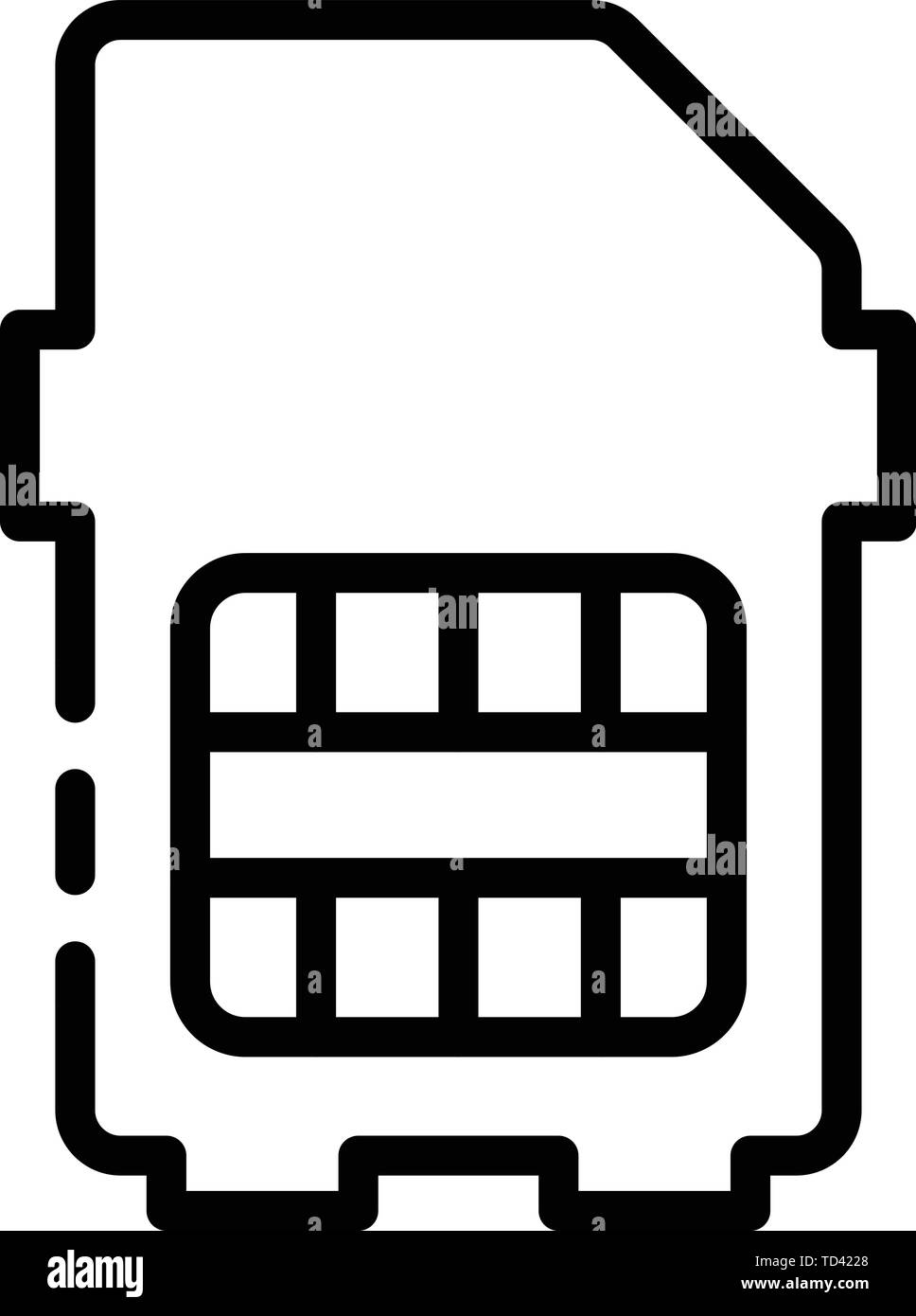 Mobile phone sim card slot Stock Vector Images - Alamy