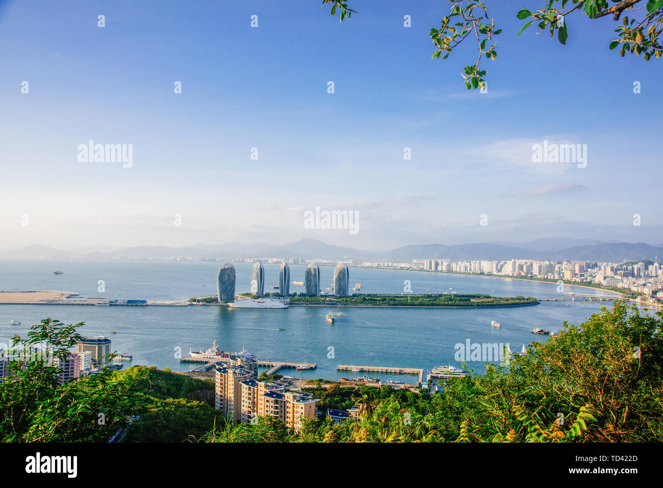 Panoramic view of Sanya Bay Stock Photo - Alamy
