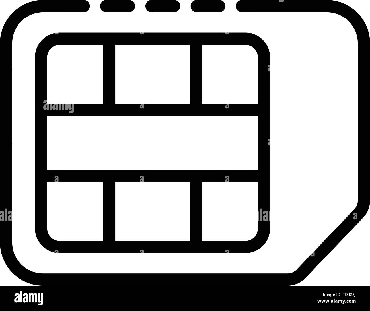 Mini sim card icon, outline style Stock Vector Image & Art - Alamy