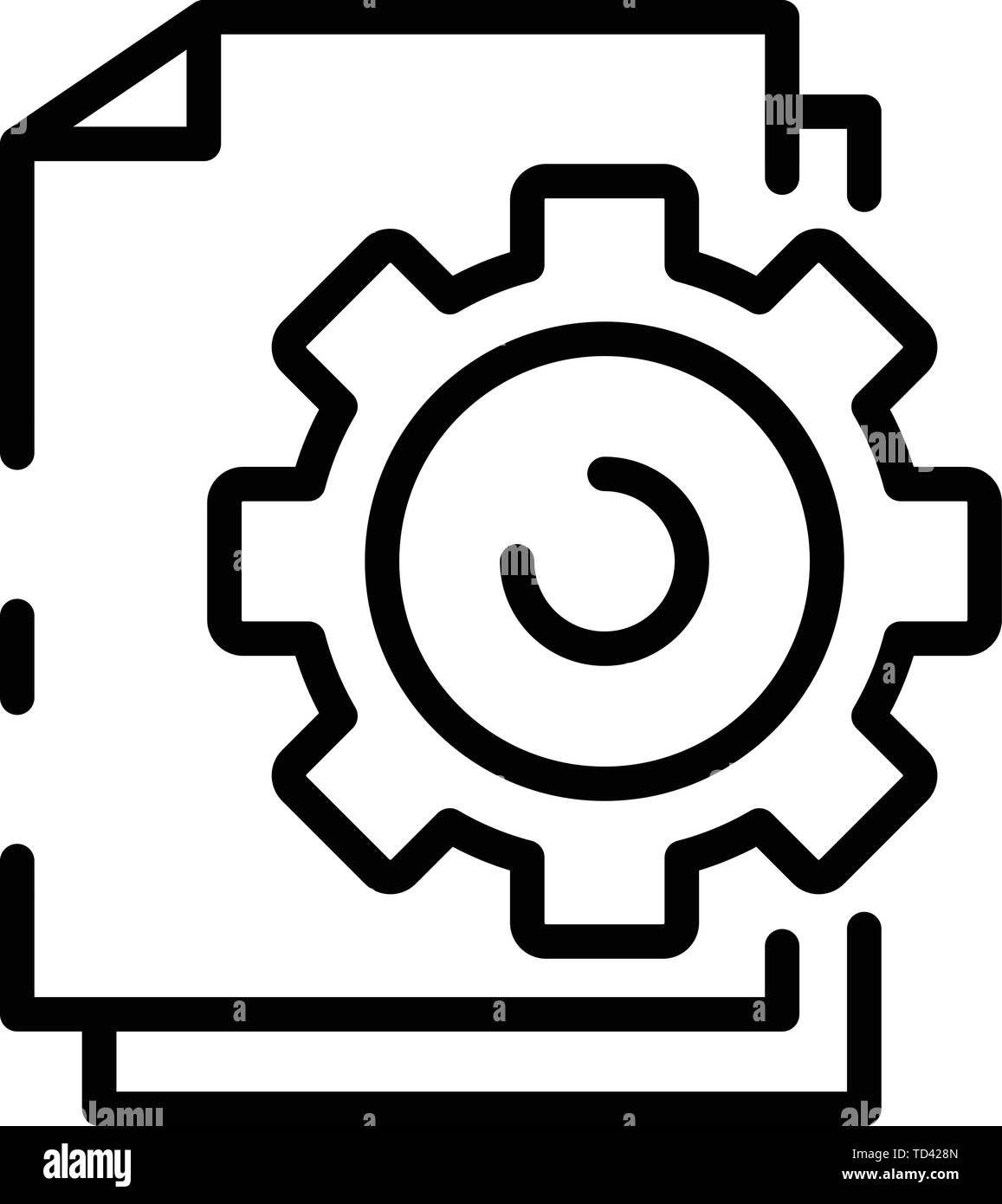 File System Configuration Icon Outline Style Stock Vector Image And Art