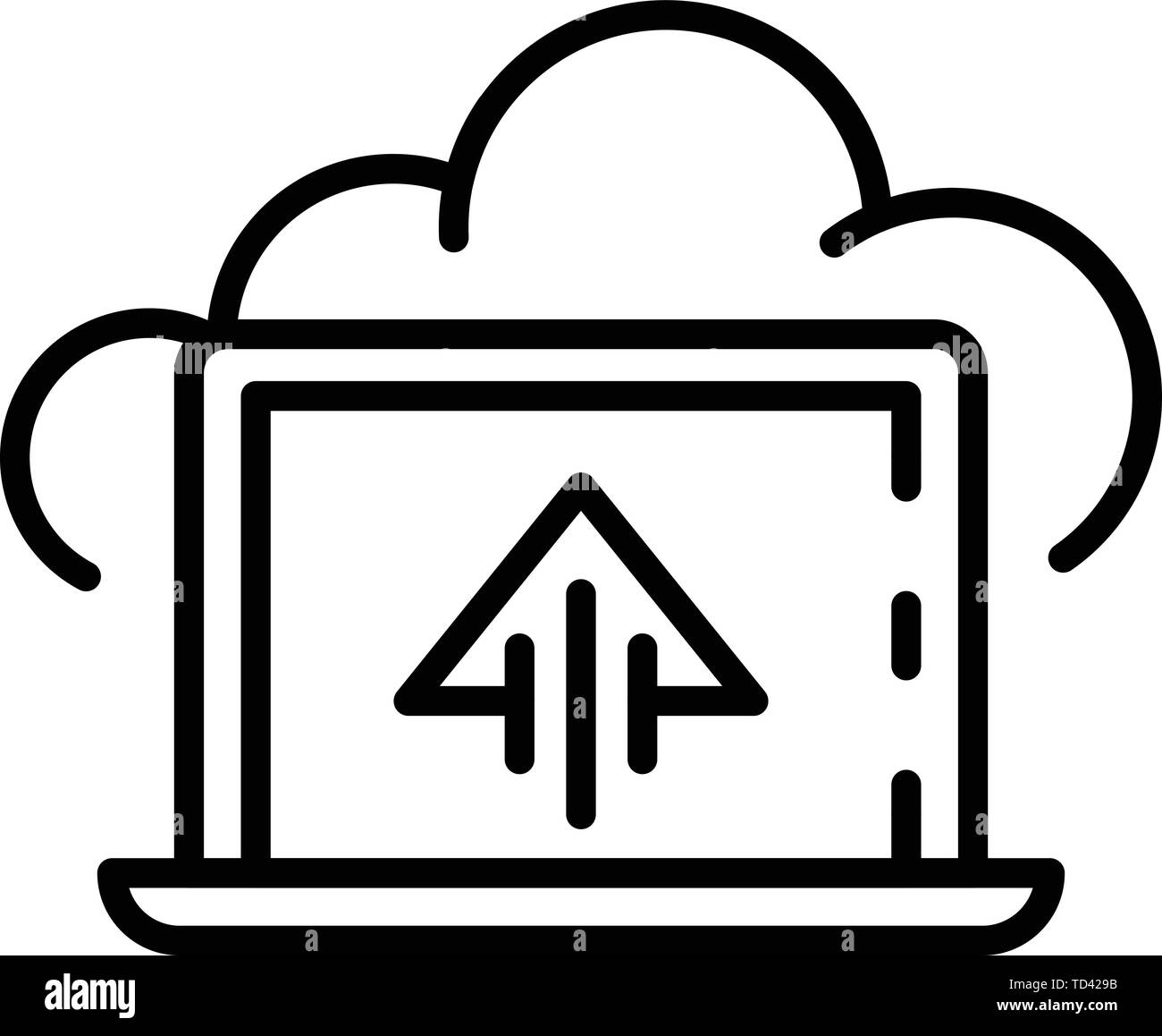 Cloud backup icon, outline style Stock Vector Image & Art - Alamy
