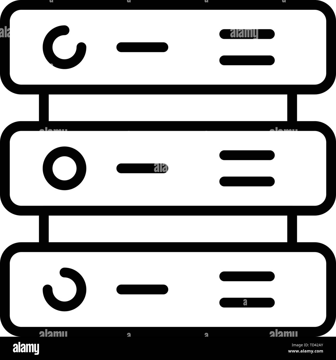 Server cluster icon, outline style Stock Vector Image & Art - Alamy