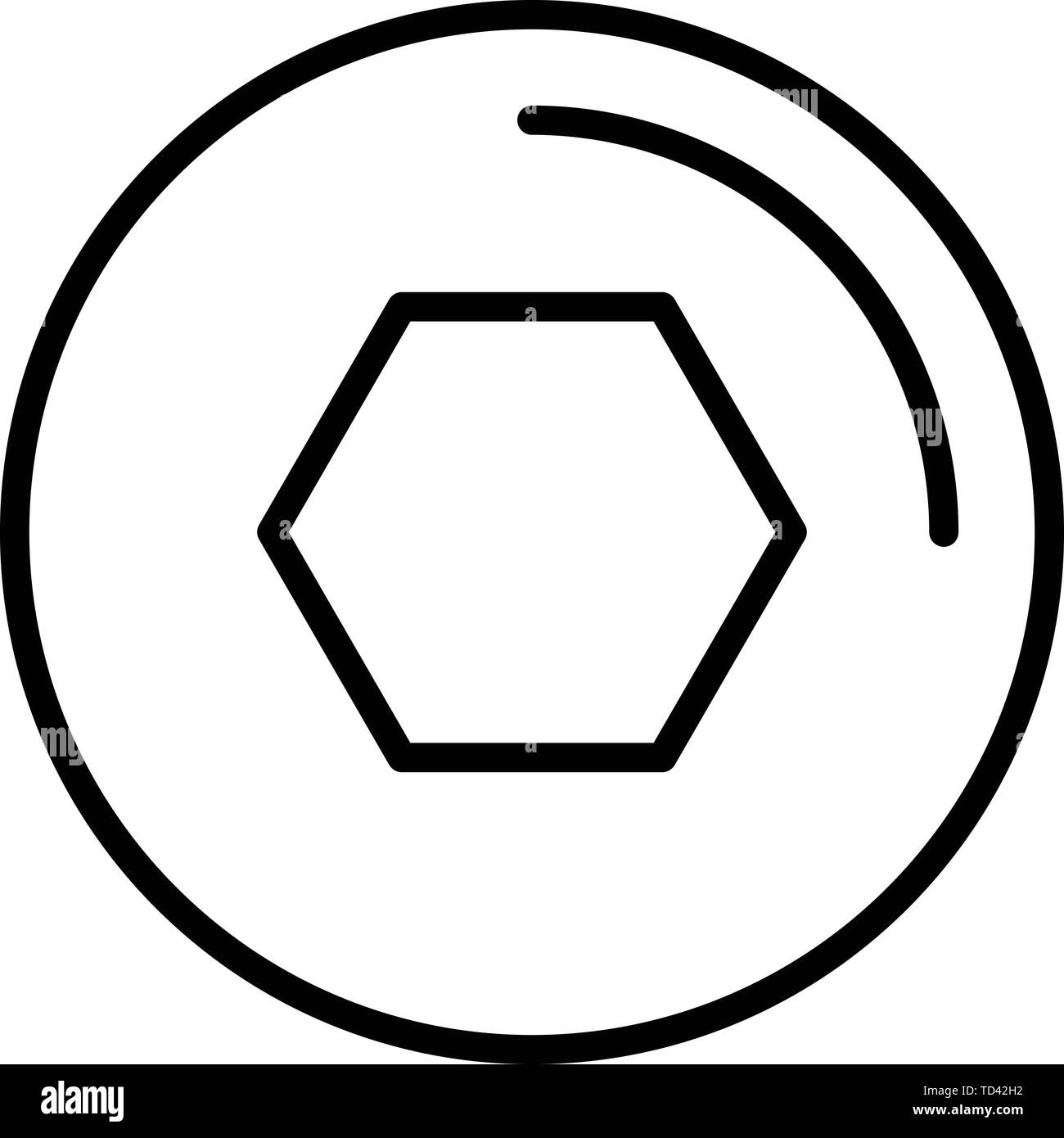 Allen key bolt icon, outline style Stock Vector Image & Art - Alamy