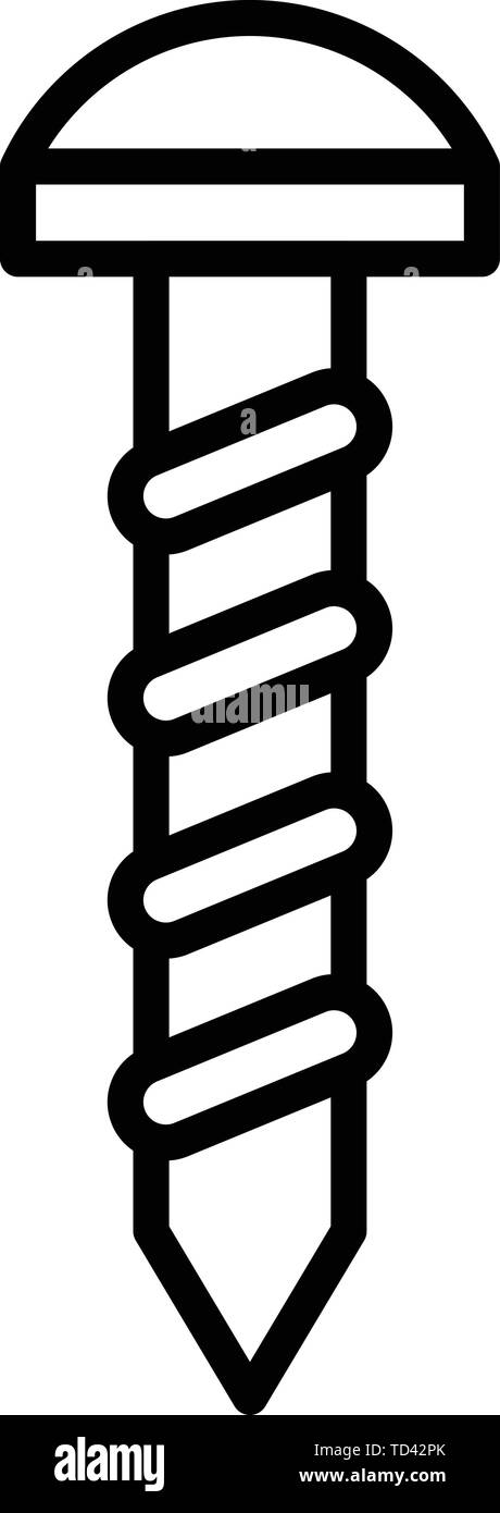 Wood screw icon, outline style Stock Vector Image & Art - Alamy