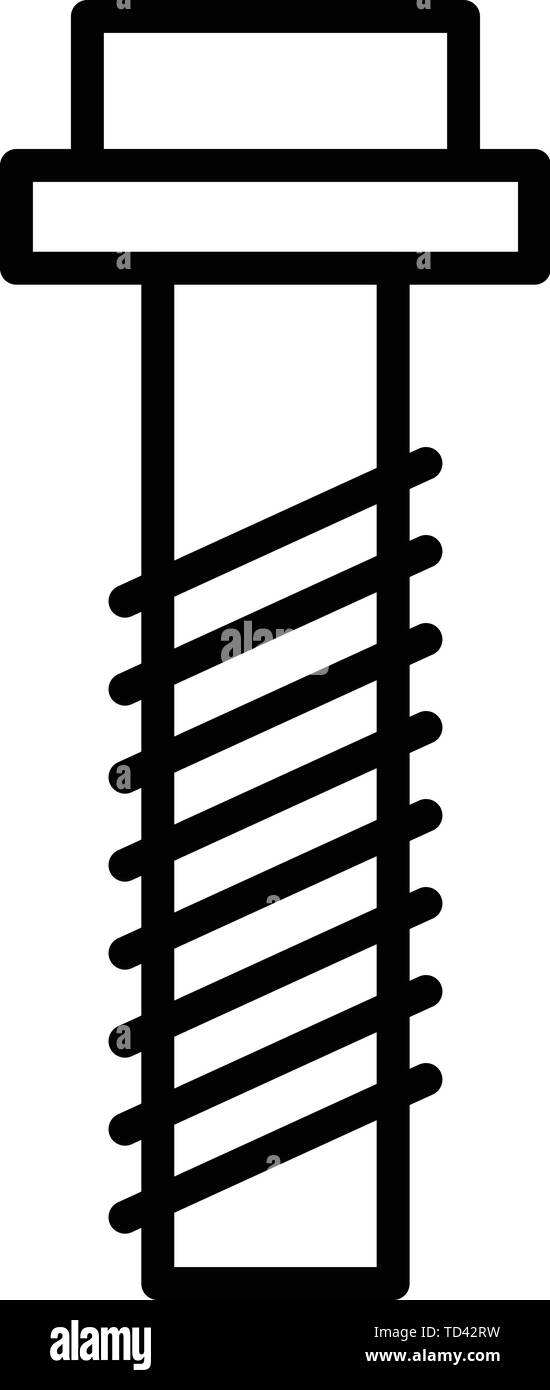 Engine bolt icon, outline style Stock Vector Image & Art - Alamy