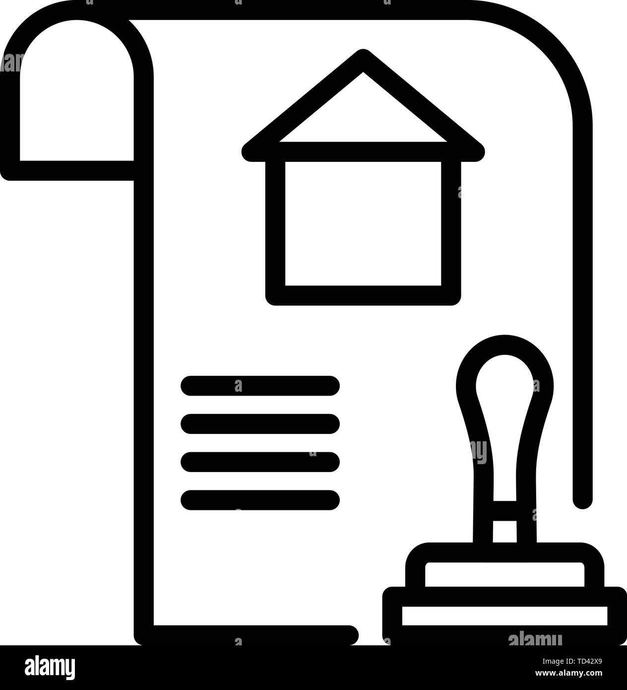 House bill icon, outline style Stock Vector Image & Art - Alamy