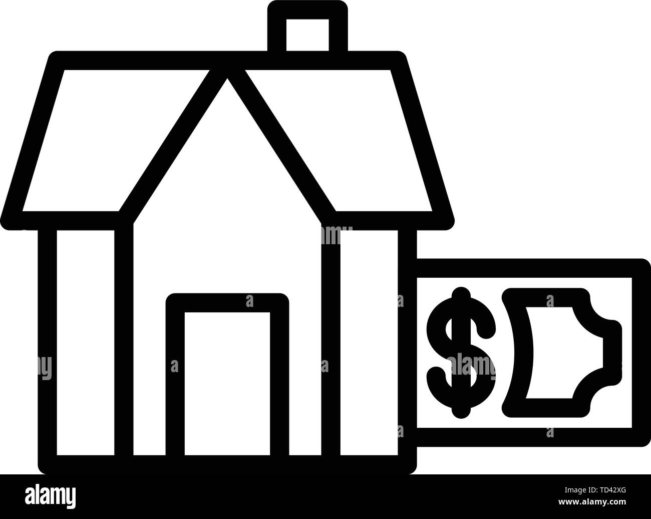 Payment of mortgage housing icon, outline style Stock Vector Image ...