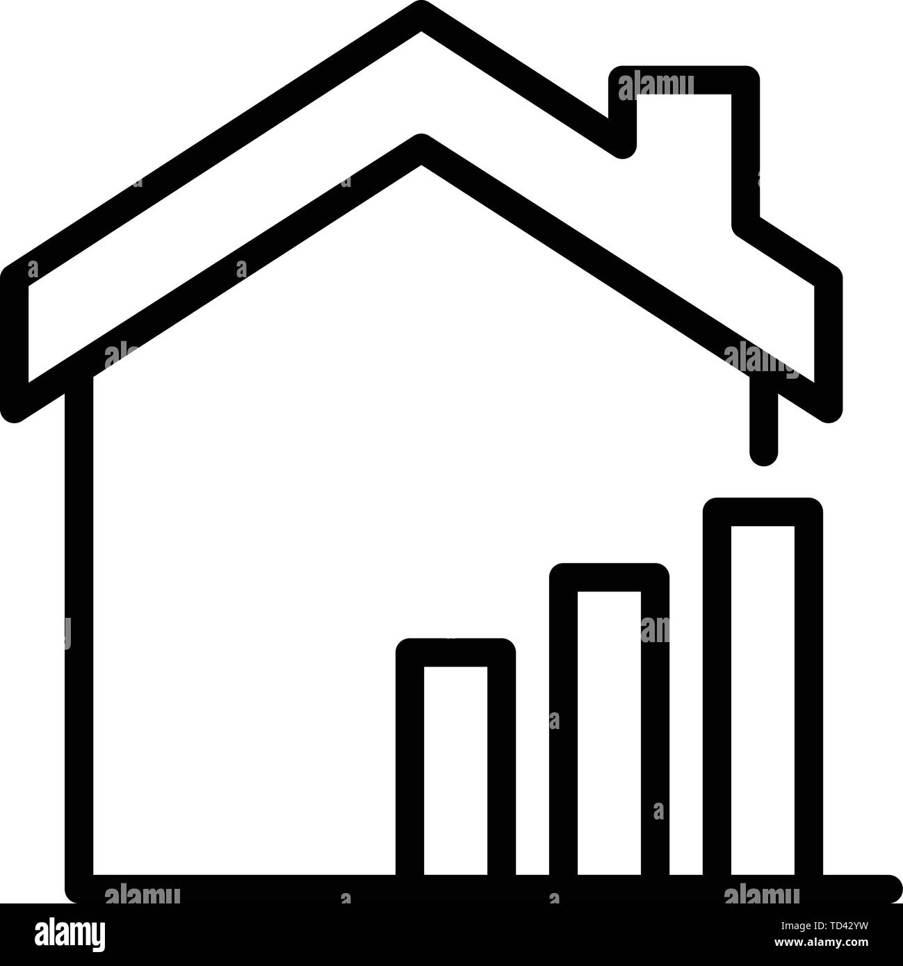 Rising real estate prices icon, outline style Stock Vector Image & Art ...