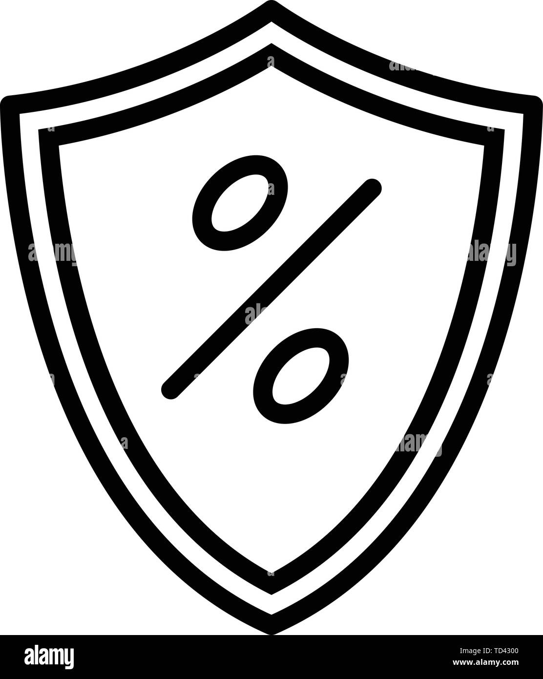 Mortgage interest protection icon, outline style Stock Vector Image ...