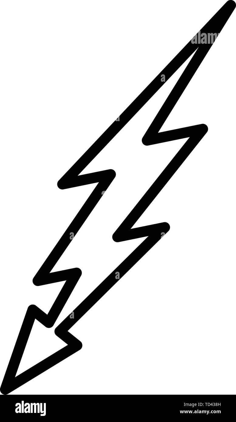 Lightning strike icon, outline style Stock Vector Image & Art - Alamy