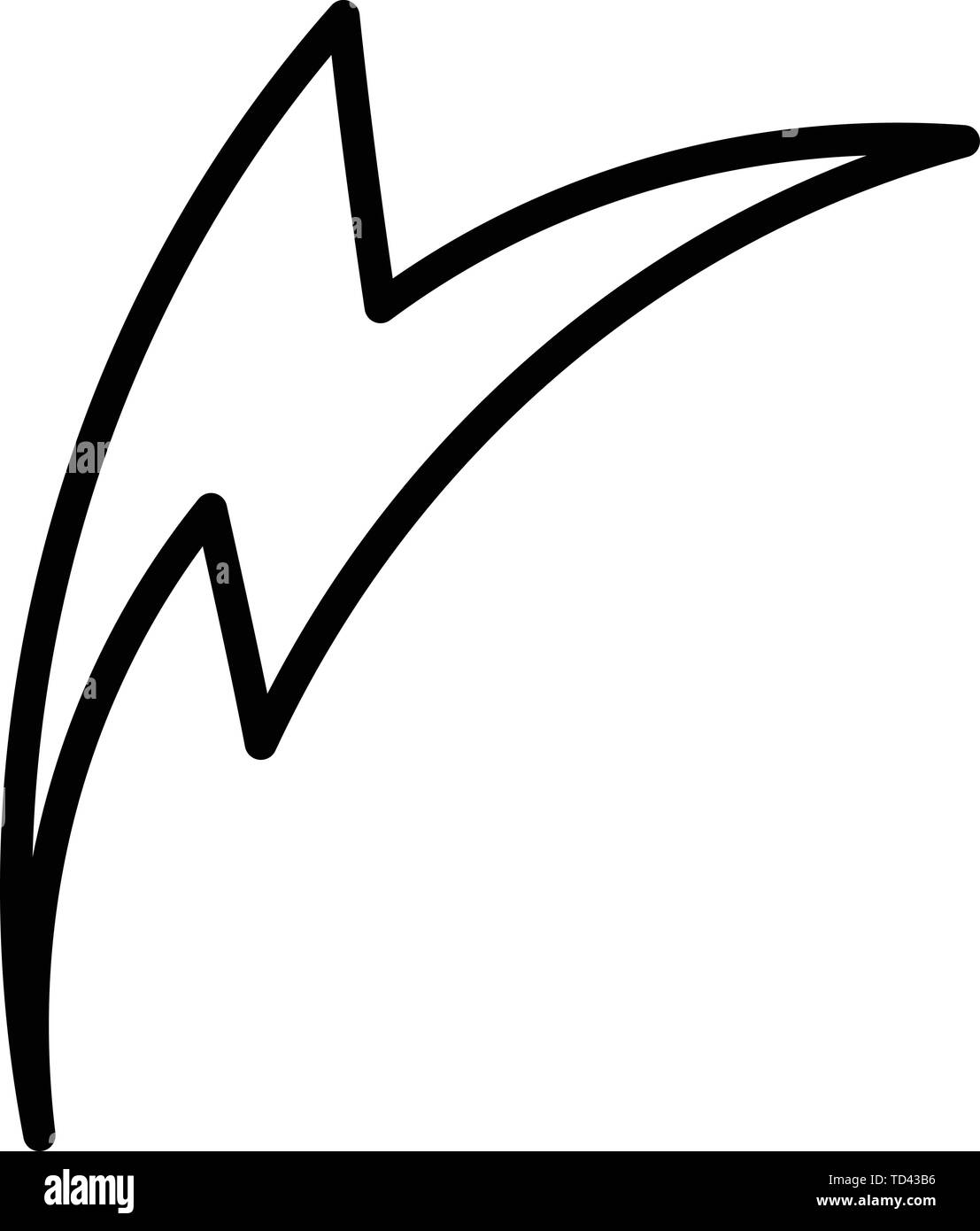 Stylized lightning icon, outline style Stock Vector Image & Art - Alamy