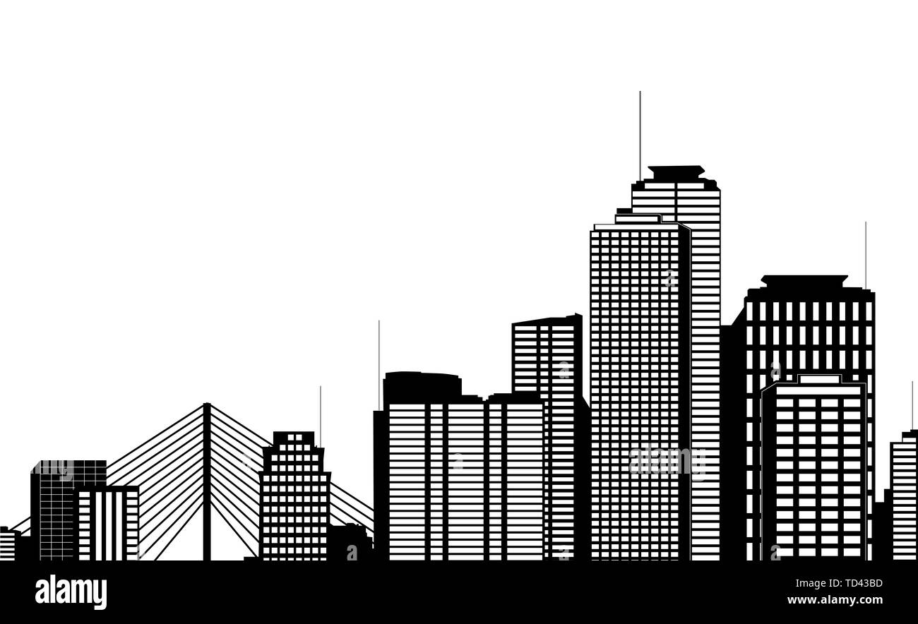 Downtown city skyline high rise skyscraper skyscrapers building ...