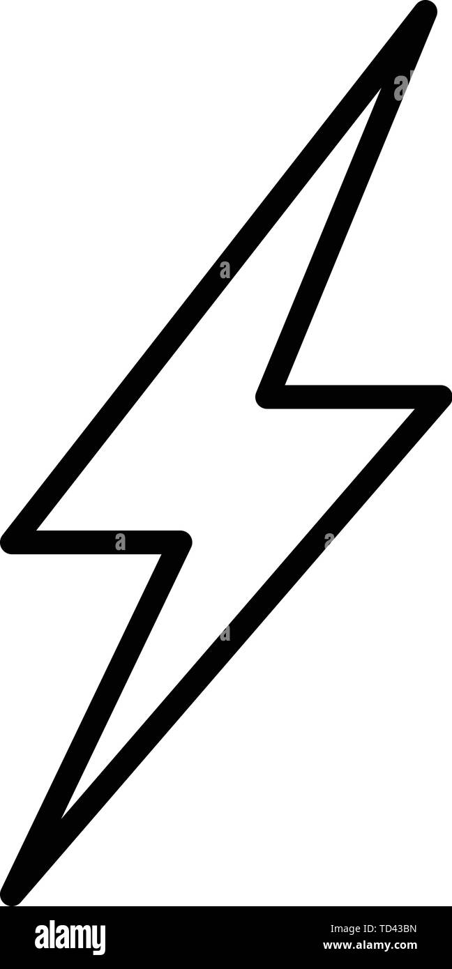 Lightning symbol icon, outline style Stock Vector Image & Art - Alamy