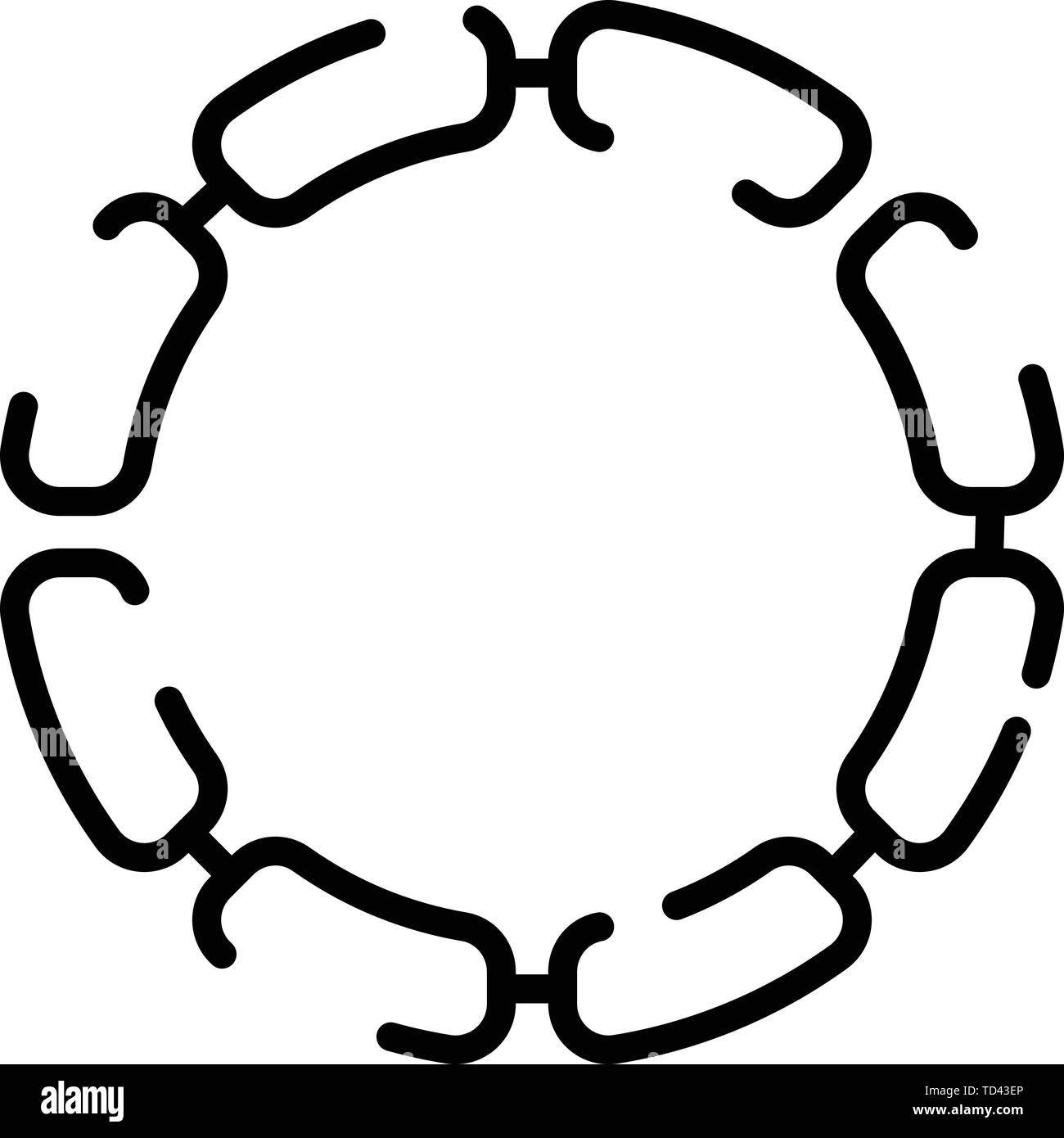 Bacteria sticks in a circle icon, outline style Stock Vector Image ...